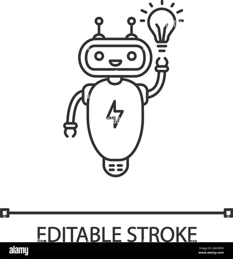 Nouvelle Idée Chatbot Icône Linéaire Fine Ligne Illustration Talkbot