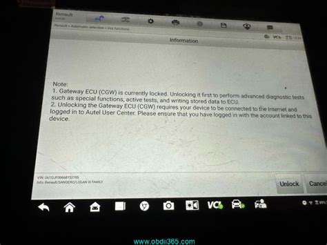 Autel Renault Gateway Ecu Failed To Unlock