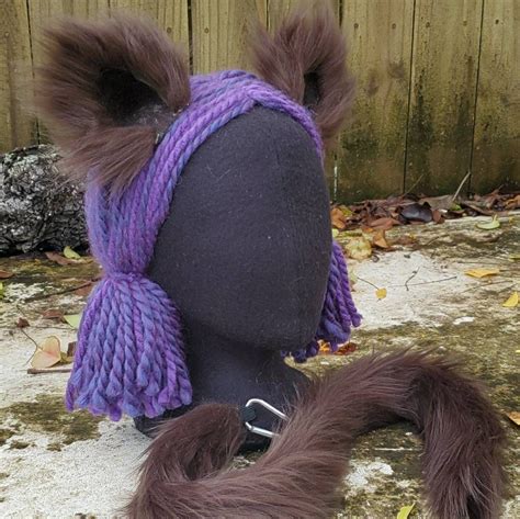 Dark Brown Cat Ears And Tail Set Cosplay Cat Costume Ears And Tail