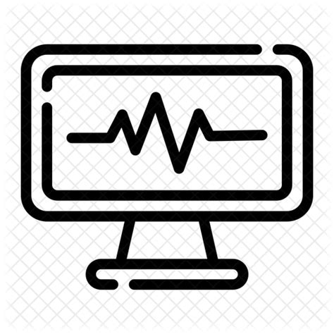 Ecg Monitoring Icon Download In Line Style