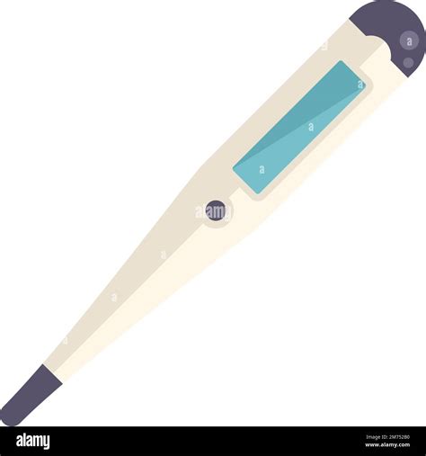 Home Thermometer Icon Flat Vector Digital Temperature Medical Fever Isolated Stock Vector