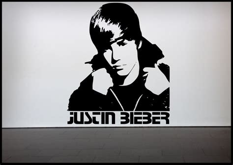 Justin Bieber Wall Sticker Bedroom Vinyl Art Decal Mural Ebay