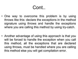 Exception Handling Exception Handling Exception Handling Ppt