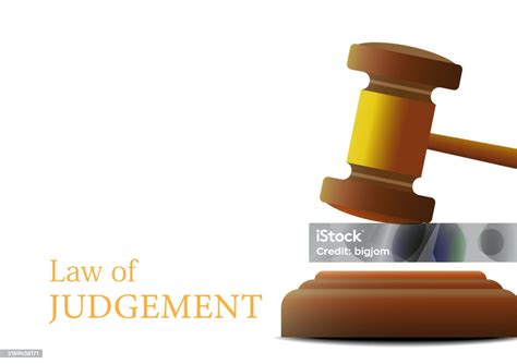 木製の裁判官の小槌裁判官のハンマー木製のハンマー白で隔離された古代の法のシンボル正義裁きのコンセプトベクトル図 せり売りのベクターアート