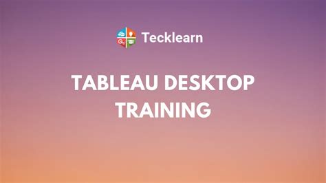 Tableau Desktop Training Youtube