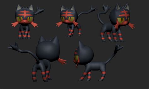 Download Stl File Pokemon Litten Torracat And Incineroar • Model To