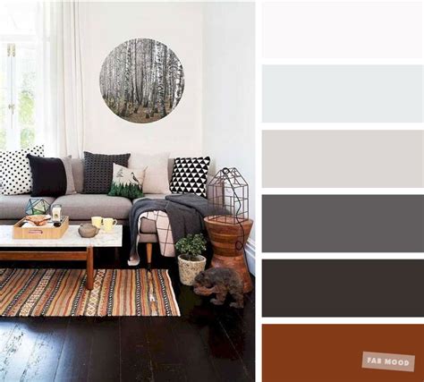 The Best Living Room Color Schemes Brown Charcoal Palette