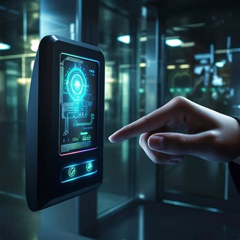 premium photo photo of a biometric access control system in action