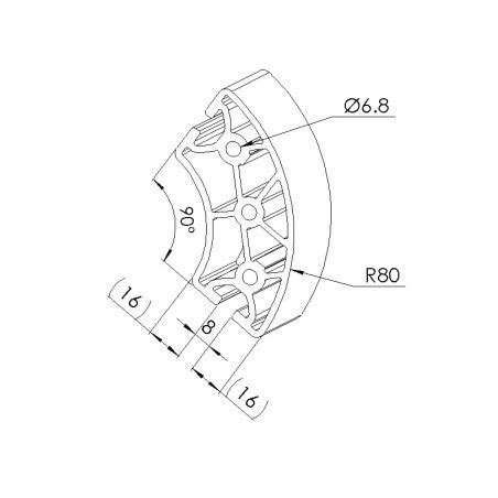 Profilé aluminium R40 80 90 Rainure 8 mm elcom shop