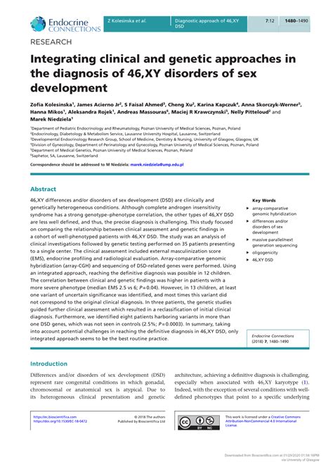 Integrating Clinical And Genetic Approaches In The Diagnosis Of 46xy
