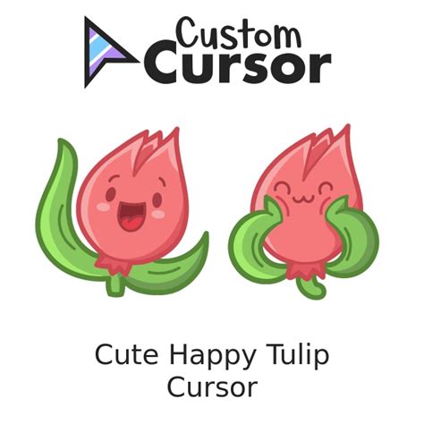 Cute Happy Tulip Cursor Custom Cursor