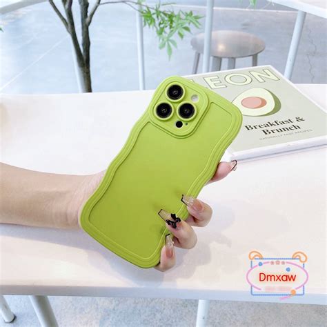 Capa Ondulada De Cor Sólida Estilo Coreano Para Samsung Galaxy A54 A34