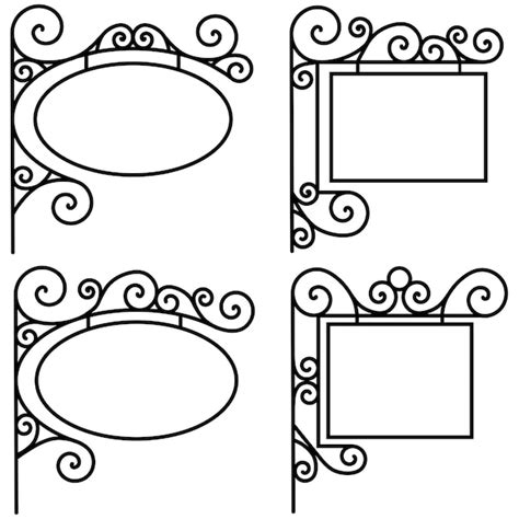 빈티지 간판의 컬렉션 프리미엄 벡터