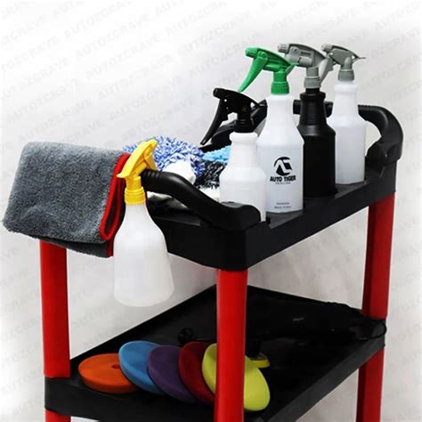 Autozcrave Plastic Automobile Tool Trolley For Car Detailing Model
