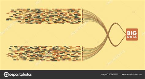 Big Data Flow Representation Abstract Infographics Visualization