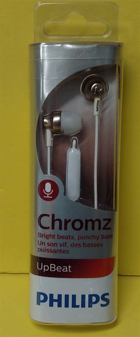Philips SHE3855 UpBeat Chromz Earphones w/Microphone Free Shipping | eBay