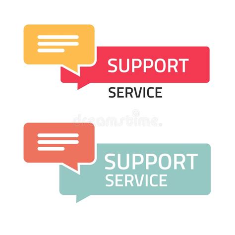 Support Service Hotline Logo Icon Vector Graphic Illustration Set Modern Live Chat Helpline