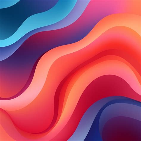 Premium Photo Gradient Wavy Shapes Background