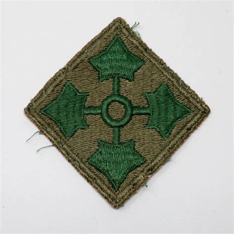 Wwii 4th Infantry Division Uniform Removed Ssi Patch Original Vintage D
