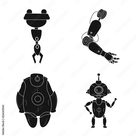 Vector Illustration Of Robot And Factory Icon Set Of Robot And Space Stock Vector Illustration