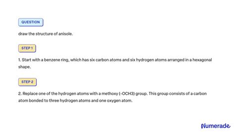 Solved Draw The Structure Of Anisole