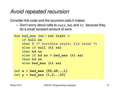 Cse341 Programming Languages Lecture 3 Local Bindings Options Benefits Of No Mutation Dan
