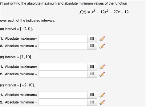 solved find the absolute maximum and absolute minimum values