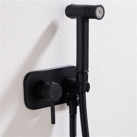 Douchette Hygiénique Eau Chaude Eau Froide Robinet De Toilette Noir
