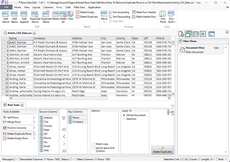 Rons Data Edit How To Remove Duplicate Rows In A CSV File