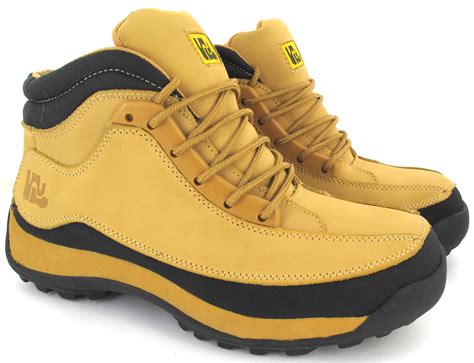 Mens Groundwork Steel Toe Cap Safety Pull On Dealer Lace Up Boots