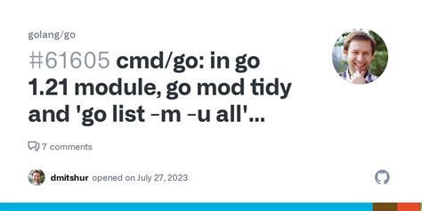 Cmdgo In Go 121 Module Go Mod Tidy And Go List M U All Disagree Over Which Gosum Lines