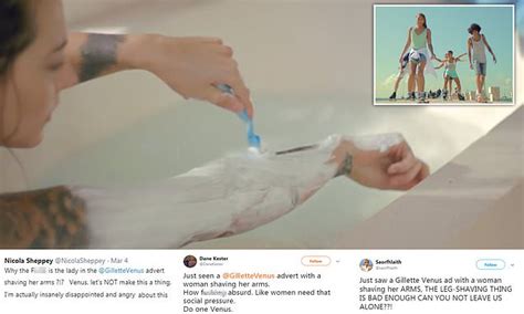 Gillette Venus Depicts Advert Of A Woman Shaving Her Arms Daily Mail