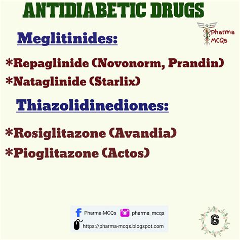 Pharma Mcqs Classification Antidiabetic Agents