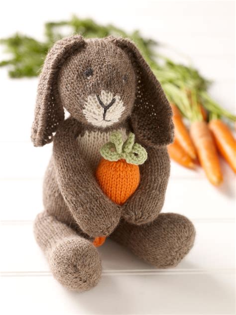 Bunny With Carrot Rabbit Knitting Pattern Bunny Knitting Pattern