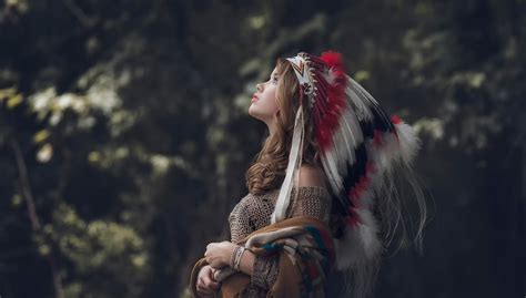 Wallpaper Trees Women Outdoors Model Depth Of Field Long Hair