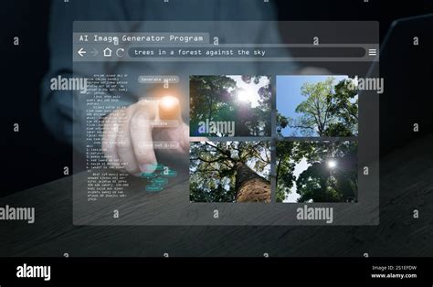 Ai Image Generator A Man Uses A Program Artificial Intelligence
