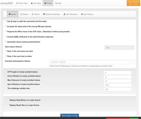 System Config PrivacyIDEA 2 2 Documentation