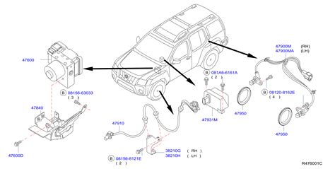 Nissan Xterra Abs Wheel Speed Sensor Rear 47901 9ca3a Sullivan