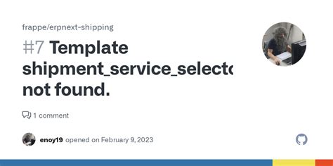 Template Shipmentserviceselector Not Found · Issue 7 · Frappe