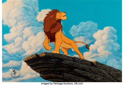 The Lion King Cast Member Exclusive Simba Presentation Cel Ted To Feature Animation President