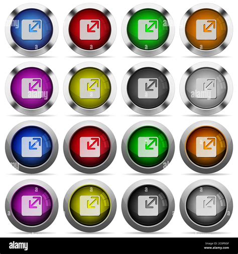 Set Of Resize Window Glossy Web Buttons Arranged Layer Structure Stock Vector Image And Art Alamy