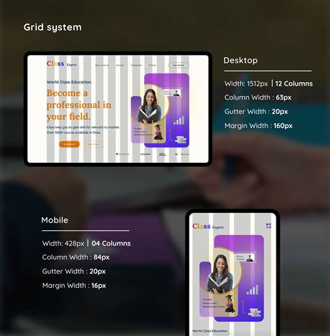 Responsive Web And App Ui Design Learning Platform On Behance