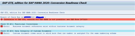 Gts Edition For Hana Readiness Check