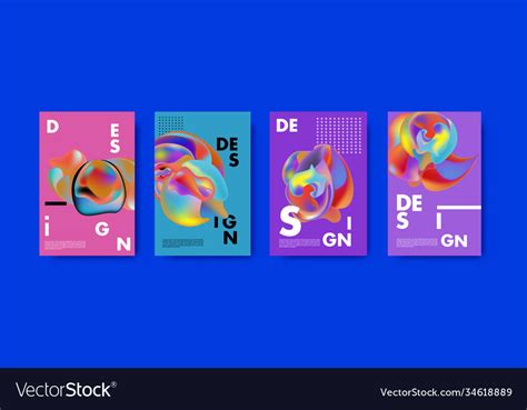 Abstract Colorful Liquid And Fluid Pattern Vector Image