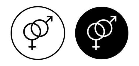 Unisex Icon Set Gender Neutral Male Female Vector Image