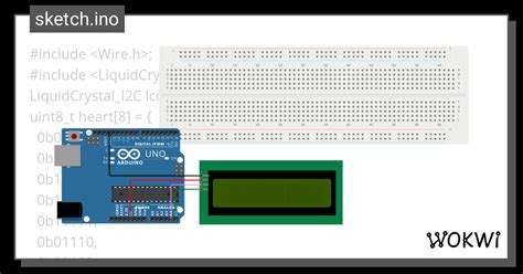 LCD Heart Wokwi ESP32 STM32 Arduino Simulator