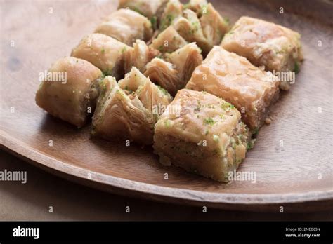 Traditional Sweet Oriental Dessert Oriental Sweets Close Up Baklava