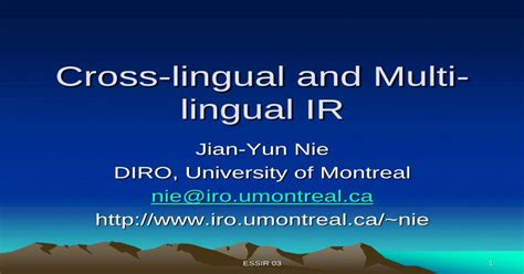 pdf cross lingual and multi lingual ir dokumen tips