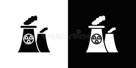 Nuclear Power Plant Icon Isolated Flat Vector In Outline Stock
