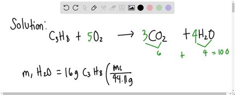 SOLVED 16 0g Of Propane C3H8 Gas Is Combusted What Mass In Grams Of